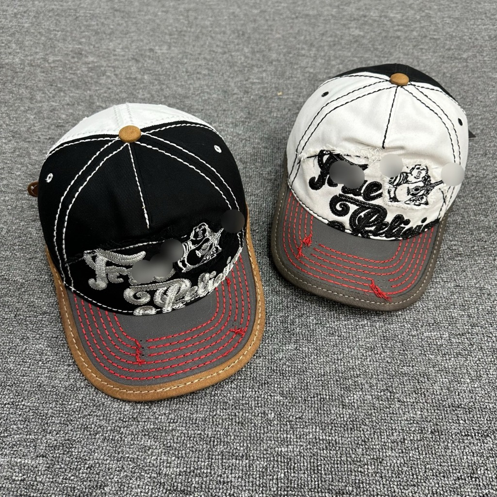 True Dia hat embroidered with leather trim and color combination, so ...
