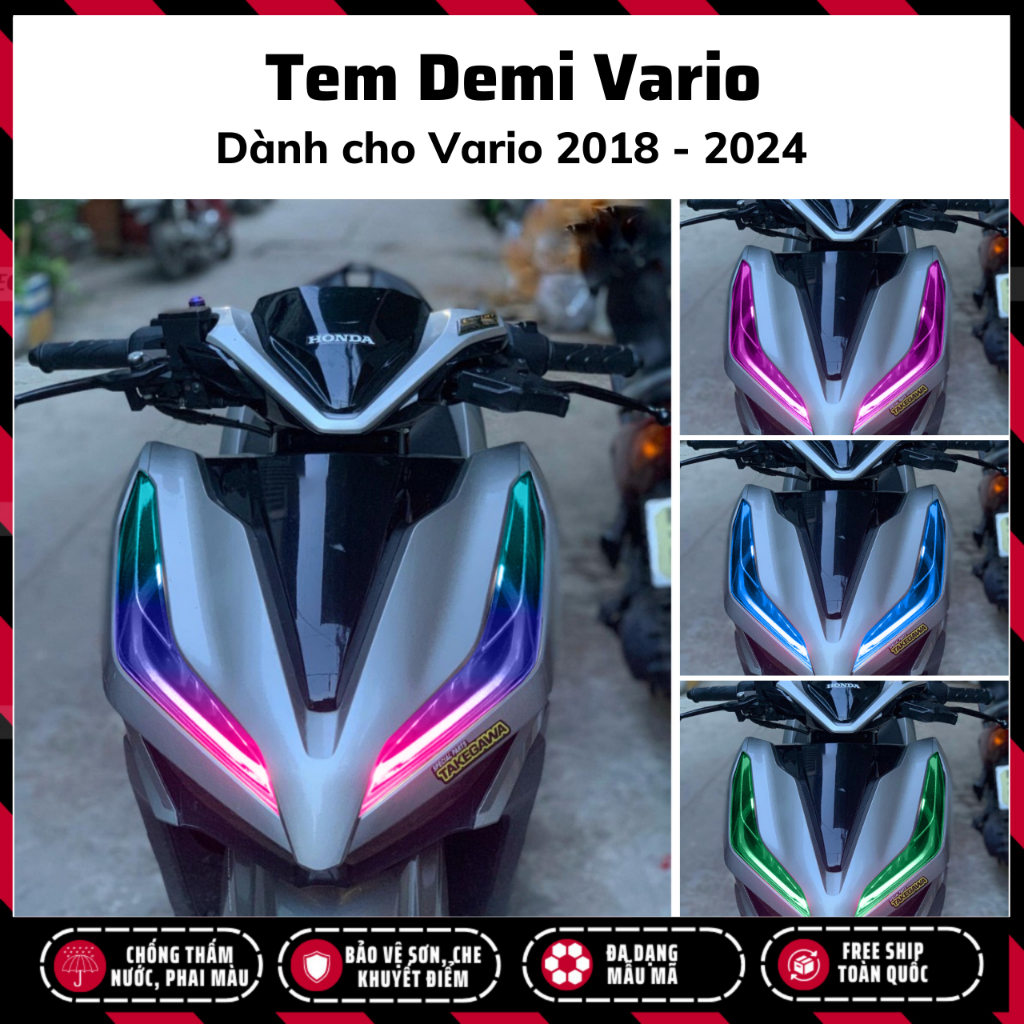 VARIO 2018 - 2024 demi pretty stickers in all colors, scratch resistant ...