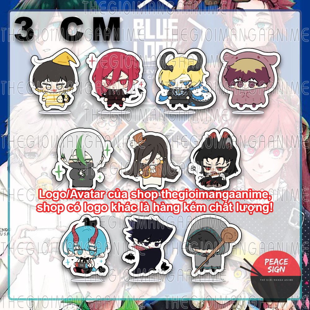 ) Blue LOCK ver DARK standee model with many characters printed with ...