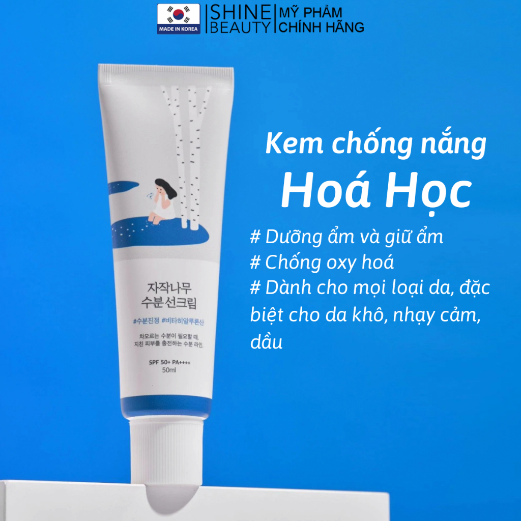 Round Lab Birch Moisturizing Sunscreen Chemical Sunscreen For Dry ...