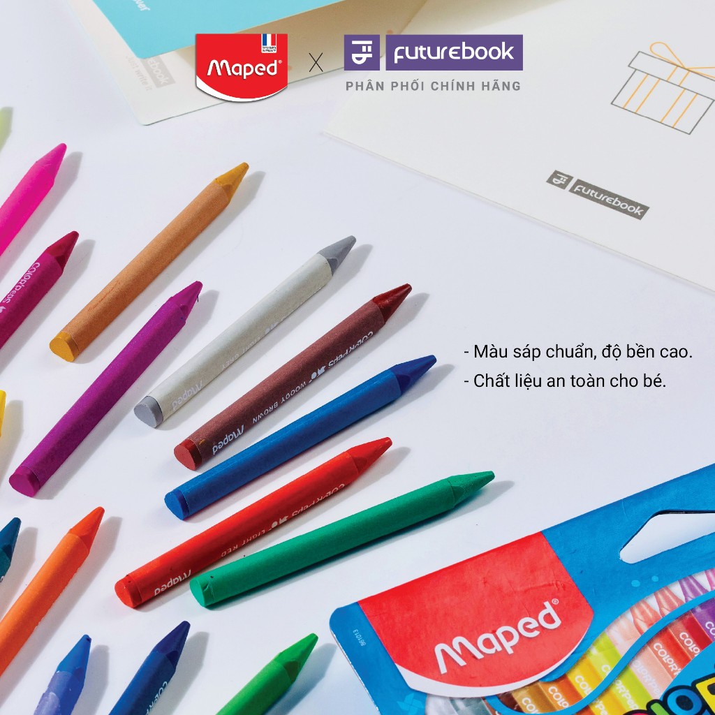 Futurebook x MAPED Crayons Set Of Crayons - Set Of 24 Basic Colors For ...