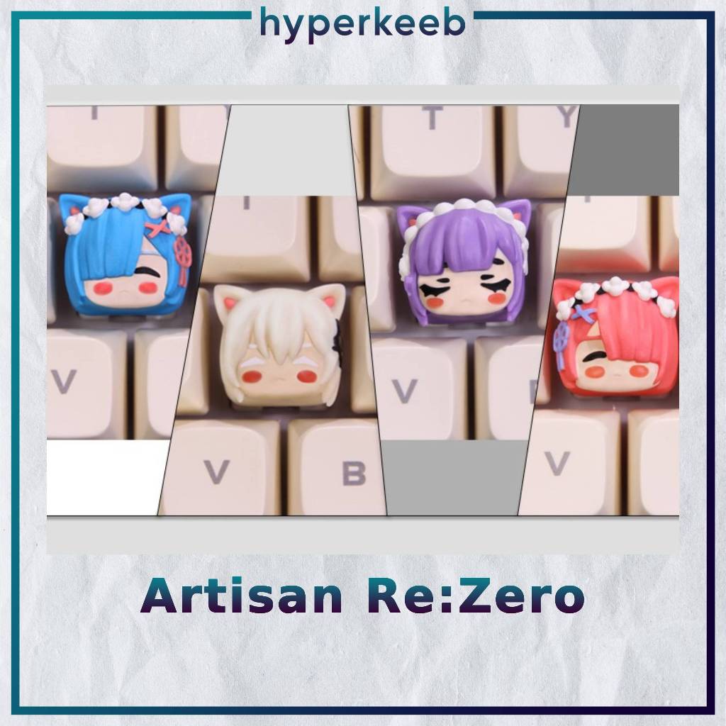 Artisan LOBO keycap RE:Zero RAM REM EMILIA ECHIDNA keycap, mechanical ...