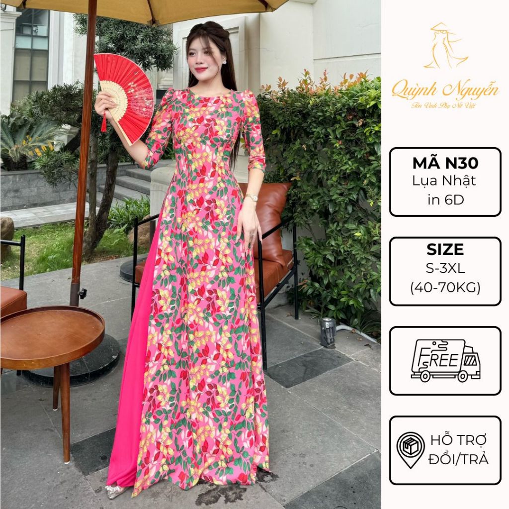 Ao Dai hoa Nhi Quynh Nguyen Ao Dai Japanese Silk Women'S Ao Dai Printed ...