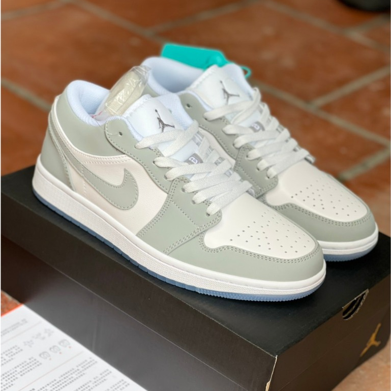 Jordan 1 Low Tube Sneakers In Gray Transparent Gray For Men And Women ...