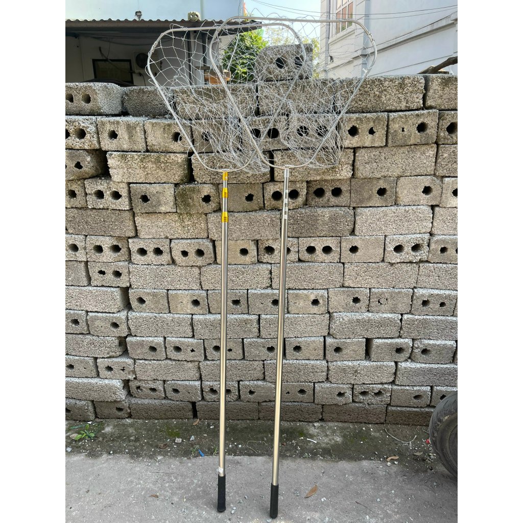Full stainless steel fish net with triangular frame 45cm wide ...