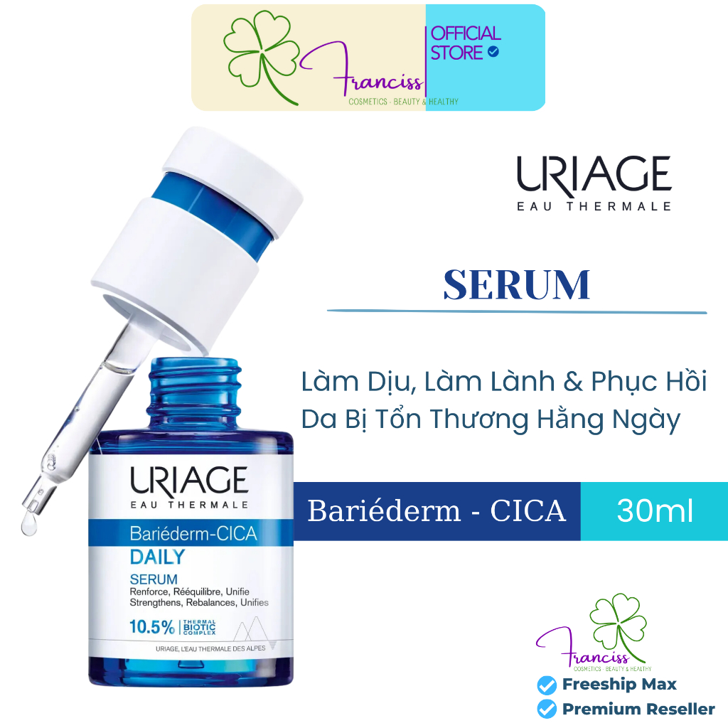 Uriage Bariéderm-Cica Daily Soothing, Healing Serum & Daily Damaged ...