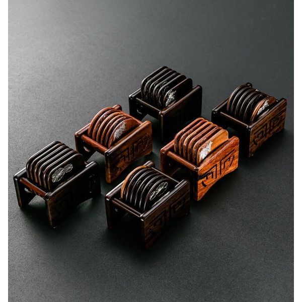 Mun Wooden Cup Lining, Wooden Cup Base, Silver MUN, Tea Cup Liner ...