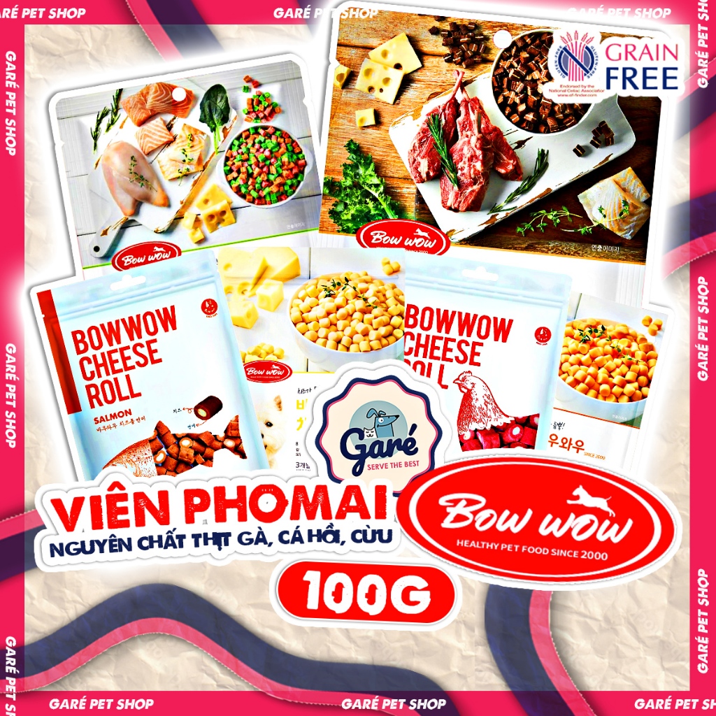 100g - Bowwow bonus cheese balls for Dogs and Cats 100% pure cheese imported from Korea, soft ...