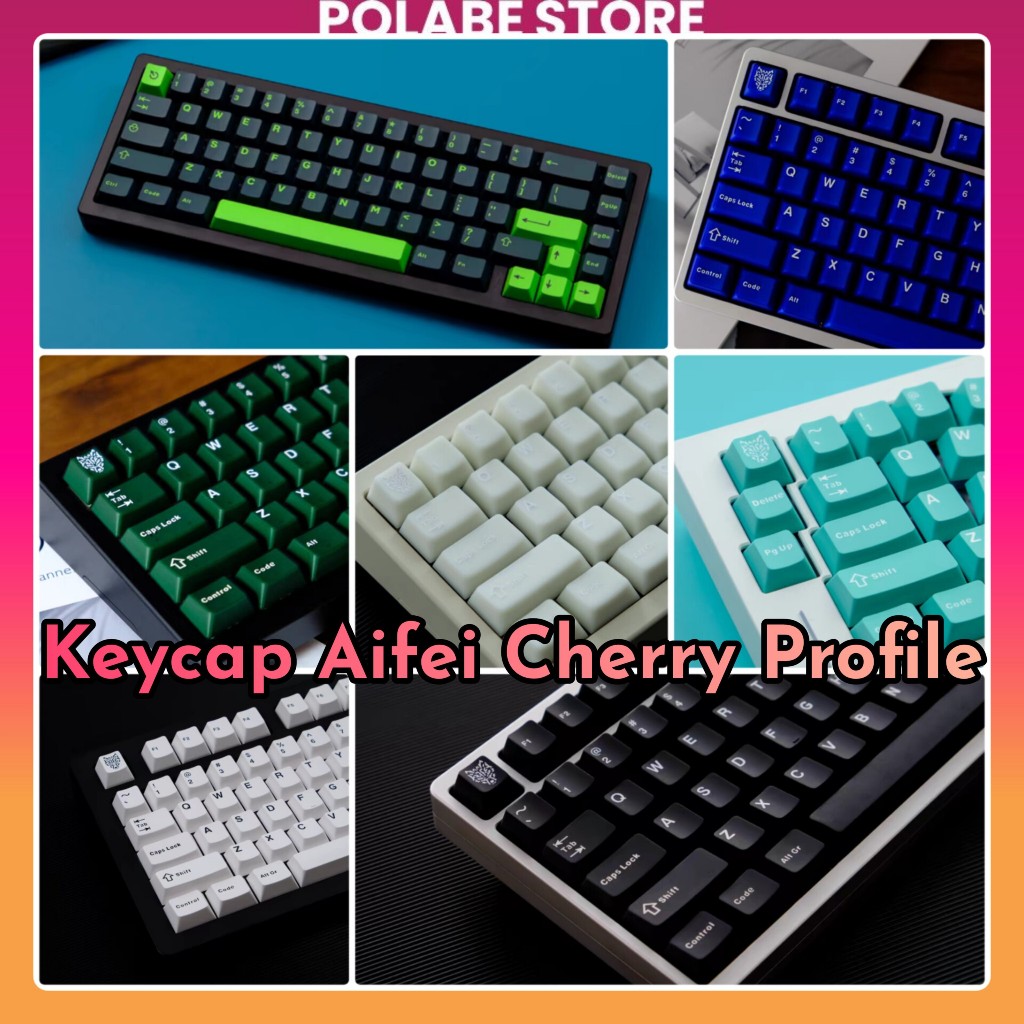 Keycap Aifei Tiffany Cyan Wave BoB Marble Cherry profile ABS 2 shot ...