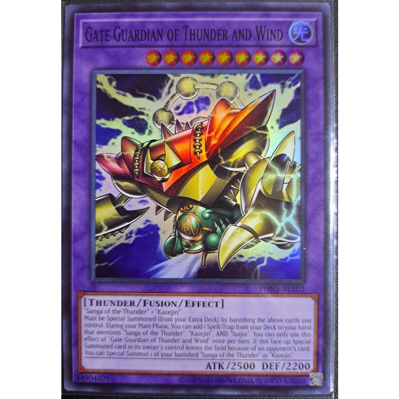 Yugioh Card - AE - Gate Guardian of Thunder and Wind - PHNI-AE102 ...