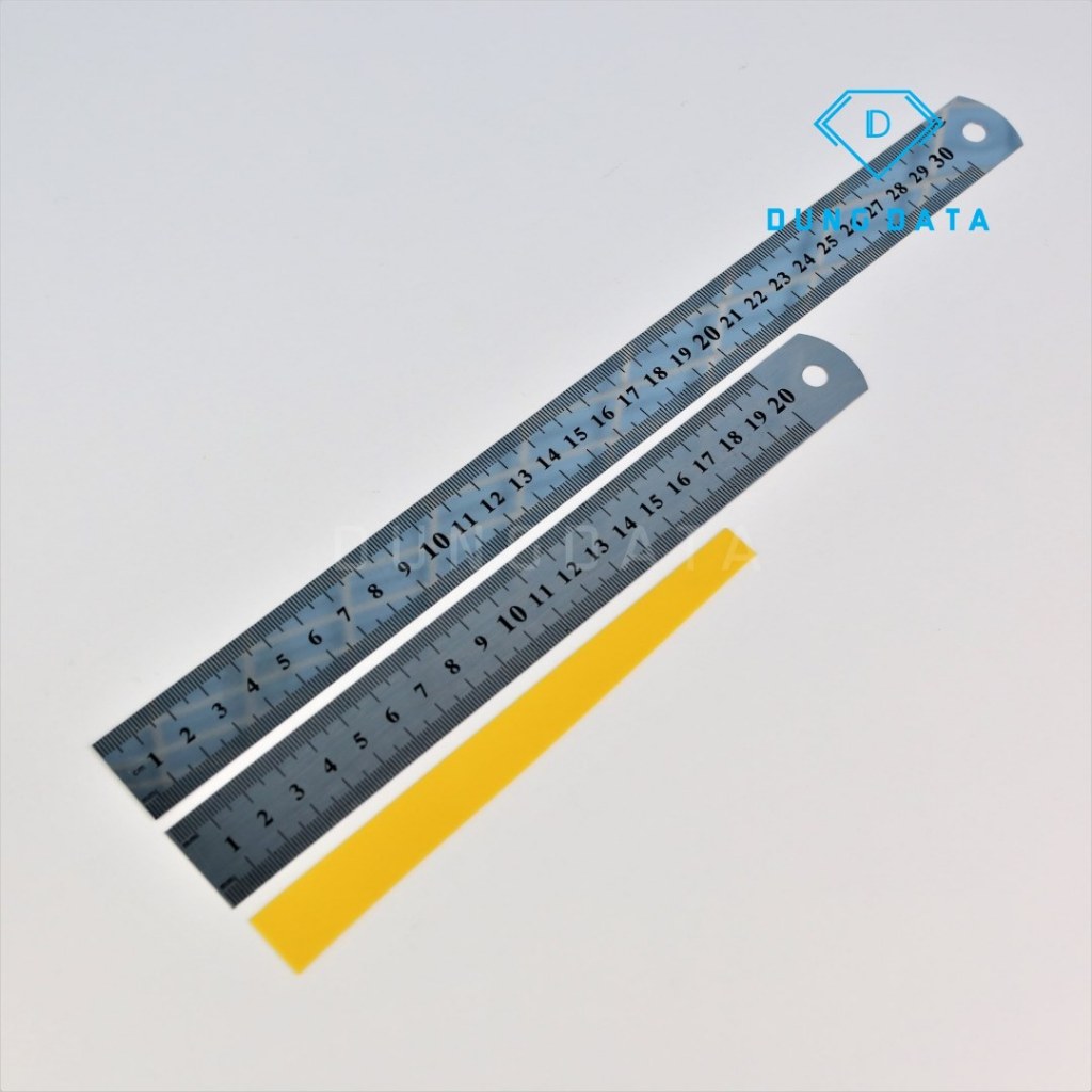 Stainless Steel Ruler Measures Elastic 20cm 30cm - Dung DATA | Shopee ...