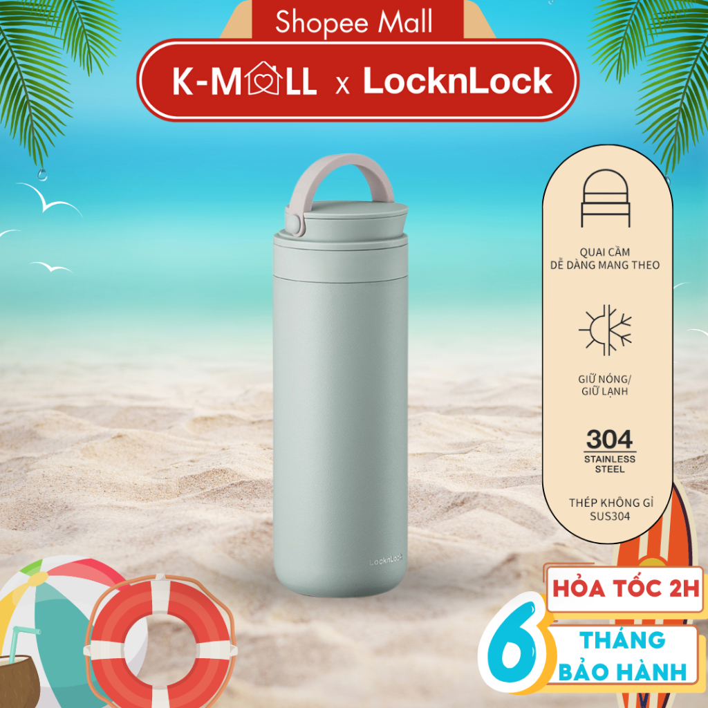 Locknlock 475ml Metro Two Way LHC4274 Mint Green thermostat, with ...