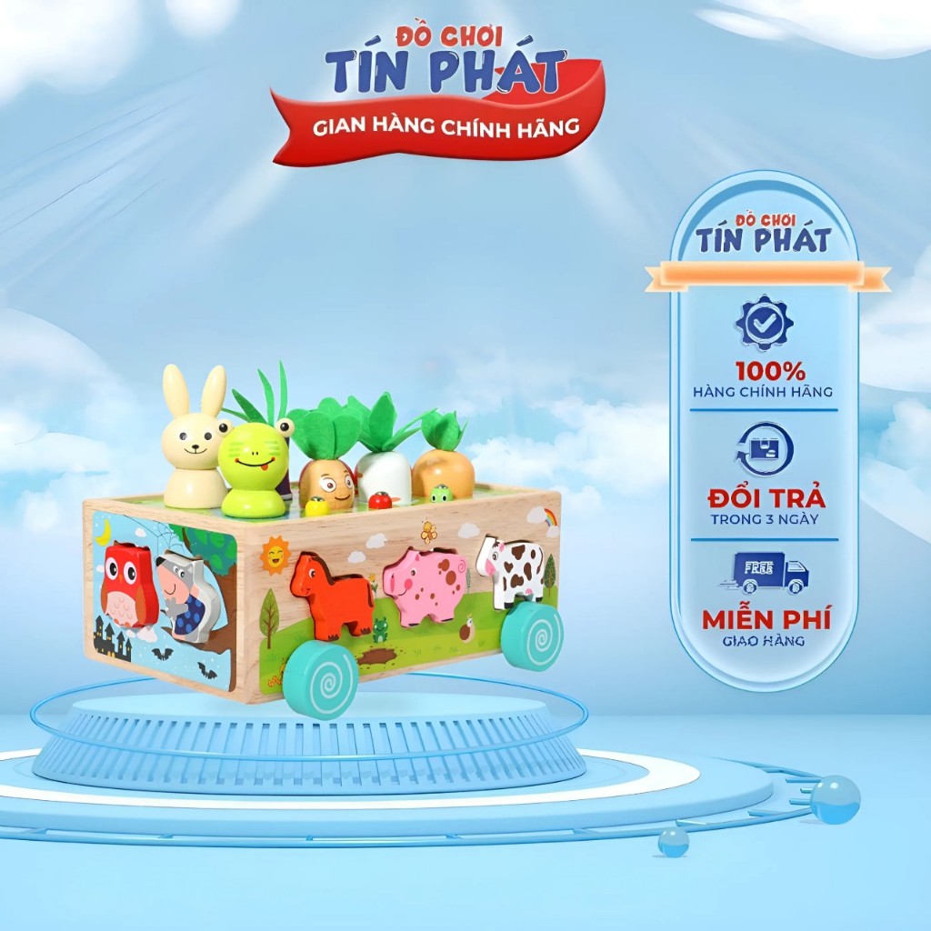 Toy 33-Detailed Wooden Farm Tow Truck, Versatile Animal Drop Tractor ...