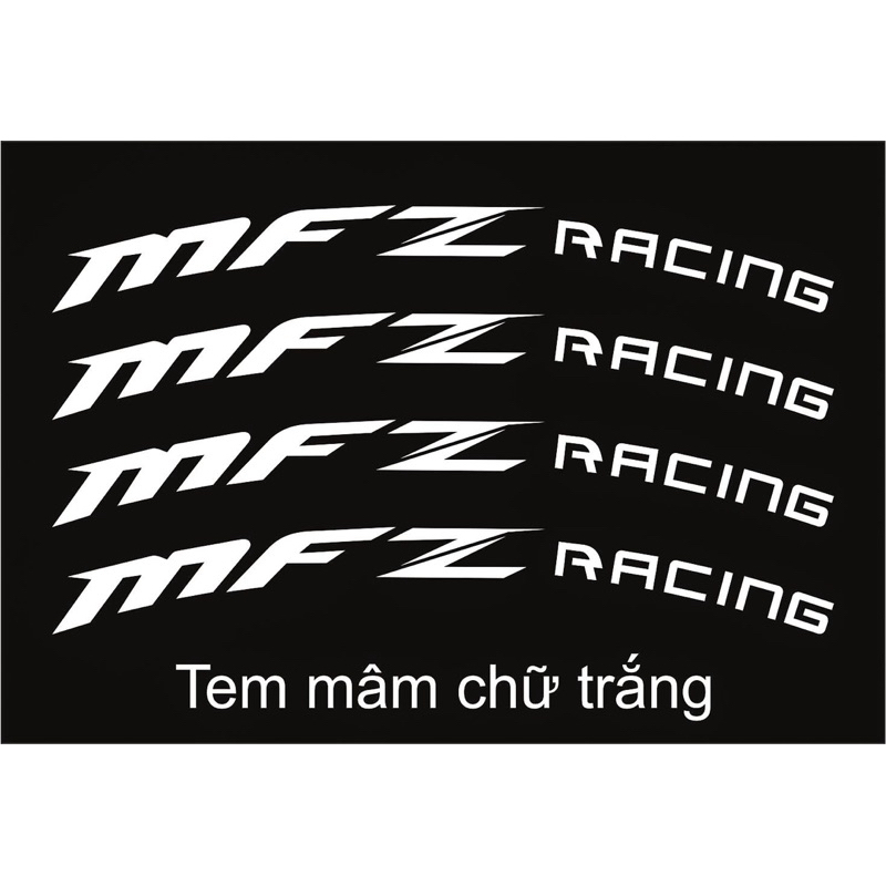 Mfz racing wheel stickers (set of 4 words as shown) | Shopee Philippines