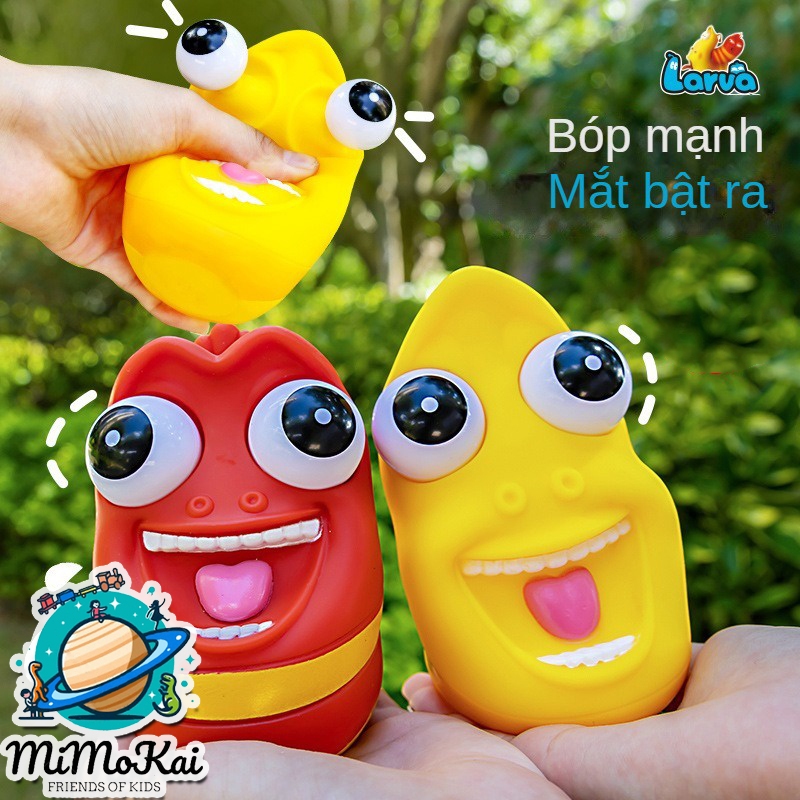 Cute cartoon Larva squishy stress relief squishy toy with bulging eyes ...