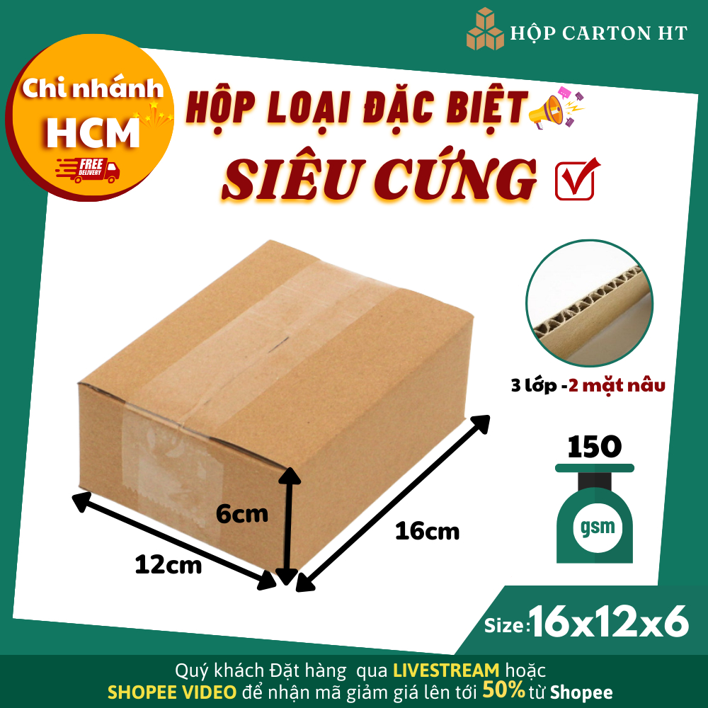 Combo of 100 convenient small size 16x12x6 carton boxes for storing ...