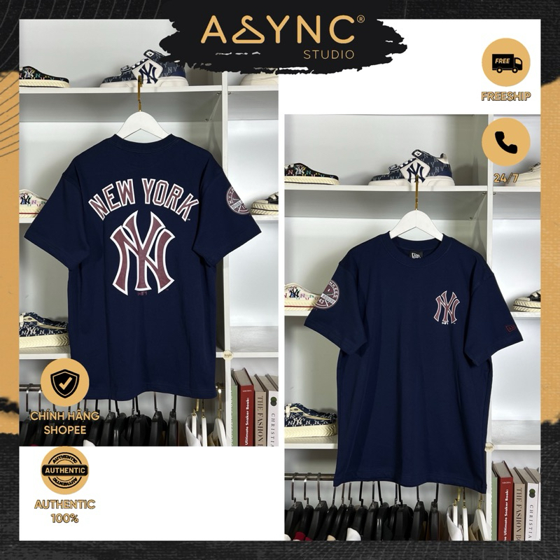 (Auth) New Era x MLB NY New York Large Logo Navy T-Shirt | Code ...