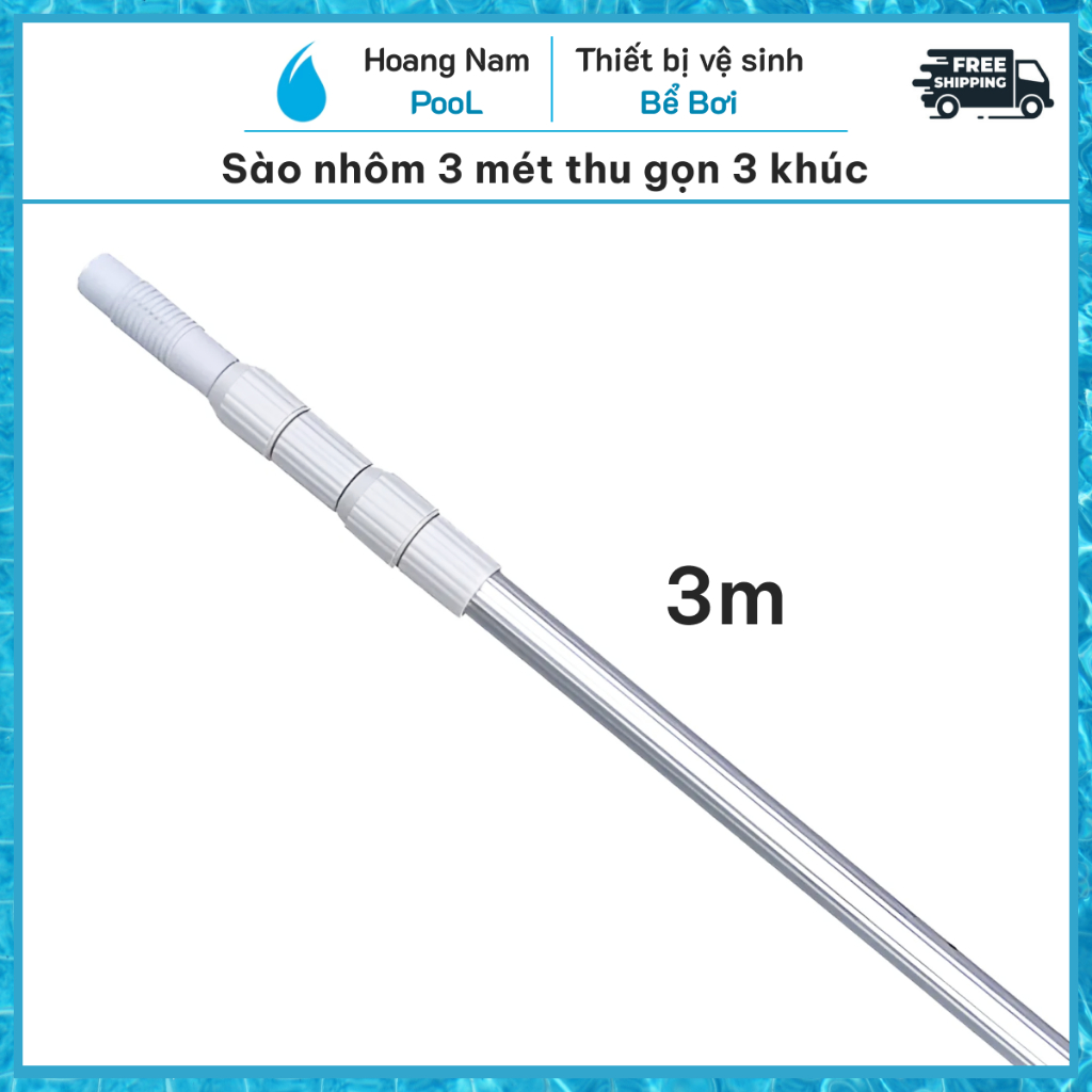 (SEPARATED Order) Aluminum swimming pool pole 3 meters long, swimming ...
