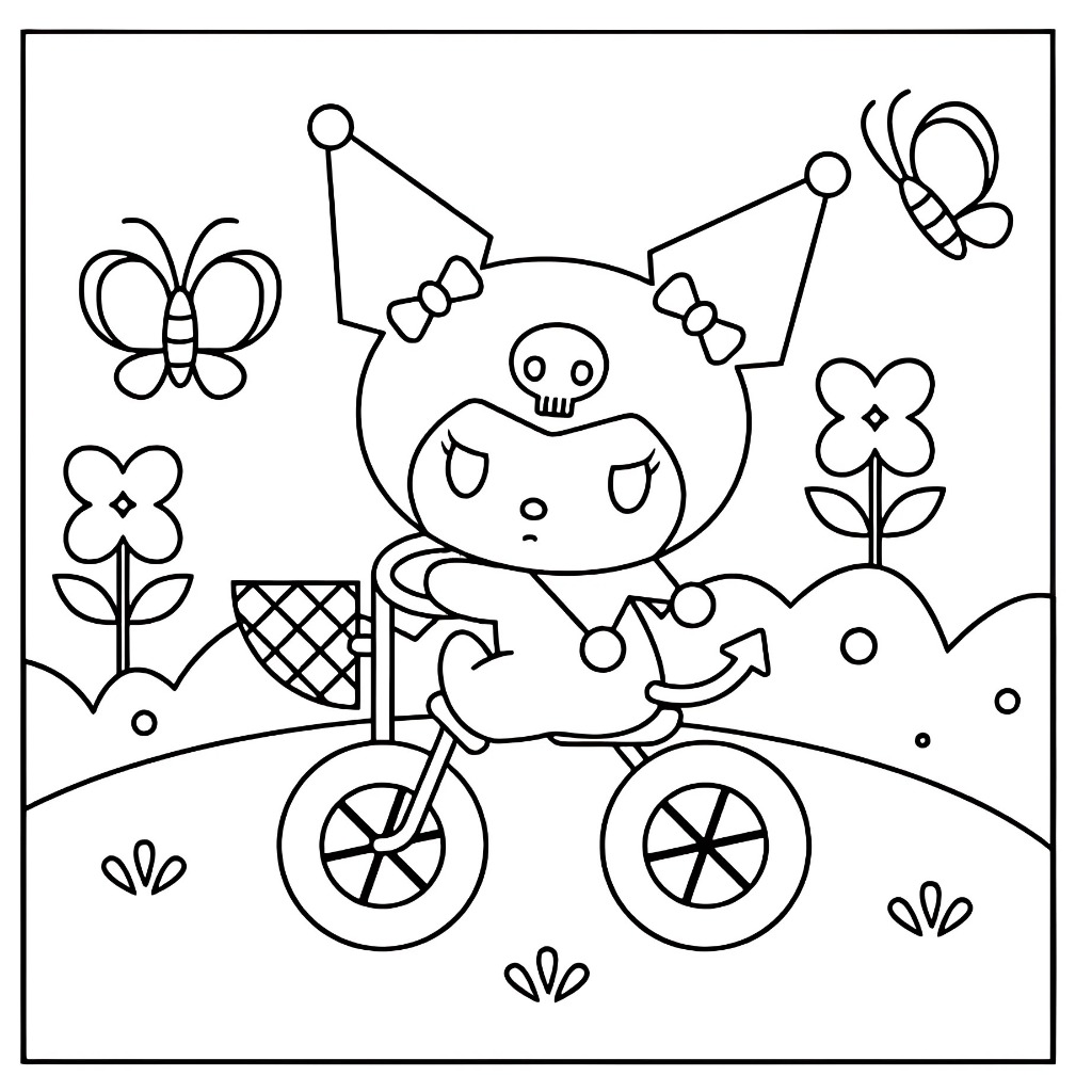 Kuromi Theme Coloring Pages for Children - Set of 25-50 Coloring Pages ...