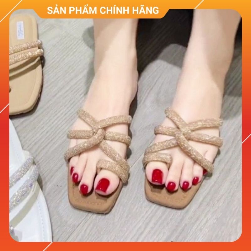 Genuine square toe cross diamond strap slippers, new model code G057 ...