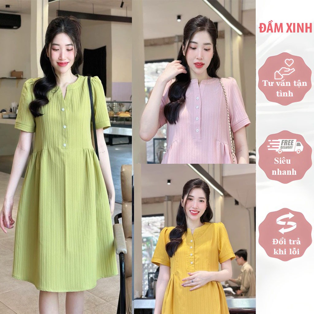 Beautiful Dress V838-Pregnant Dress Design BABAY DOLL Neck, Soft, Cool ...