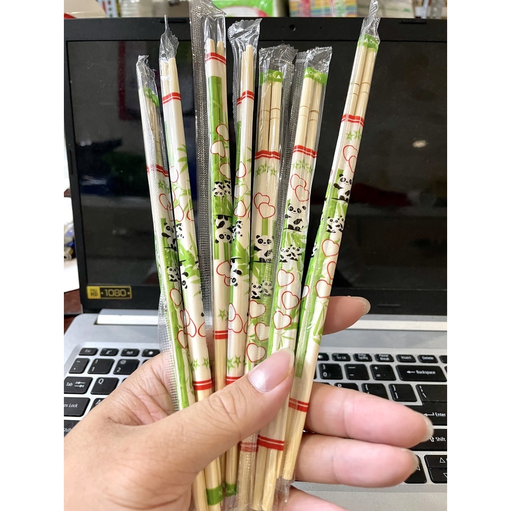 100 sets of round chopsticks with toothpicks (panda chopsticks ...
