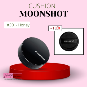 301- MOONSHOT Long-Lasting Oil-Alkaline Moisturizing Honey Cushion, Smooth, Light, Natural tone ...
