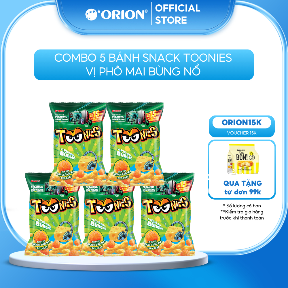 Combo of 5 packs of Toonies with explosive cheese flavor 40g | Shopee ...
