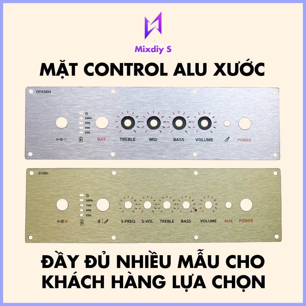 Control DIY speaker box - volume plate - lemon yellow, silver ALU logo ...