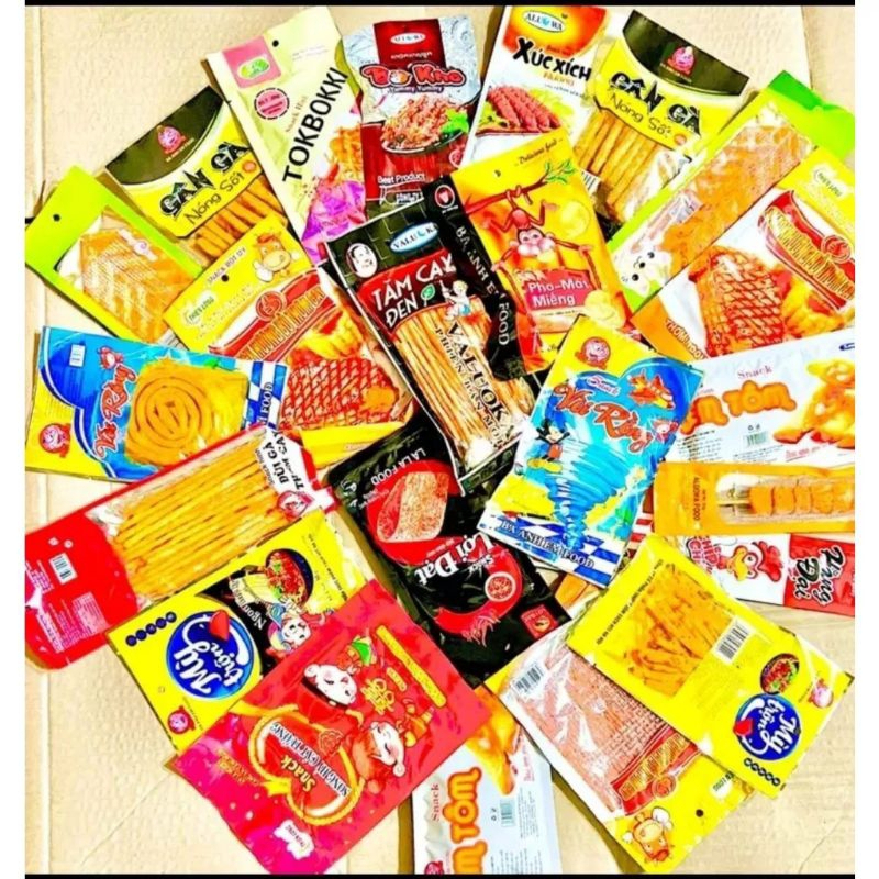 Snack Combo, Combo of 20 packs of spicy childhood snacks at the school ...