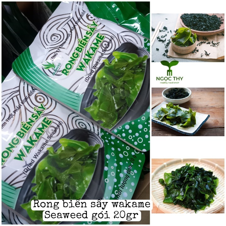Dried wakame Seaweed used to cook soup, mix salad Seaweed 20gr pack ...