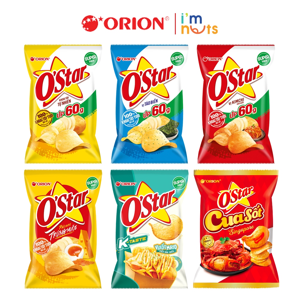 Ostar Orion Potato Snacks of all flavors in small and large packages ...