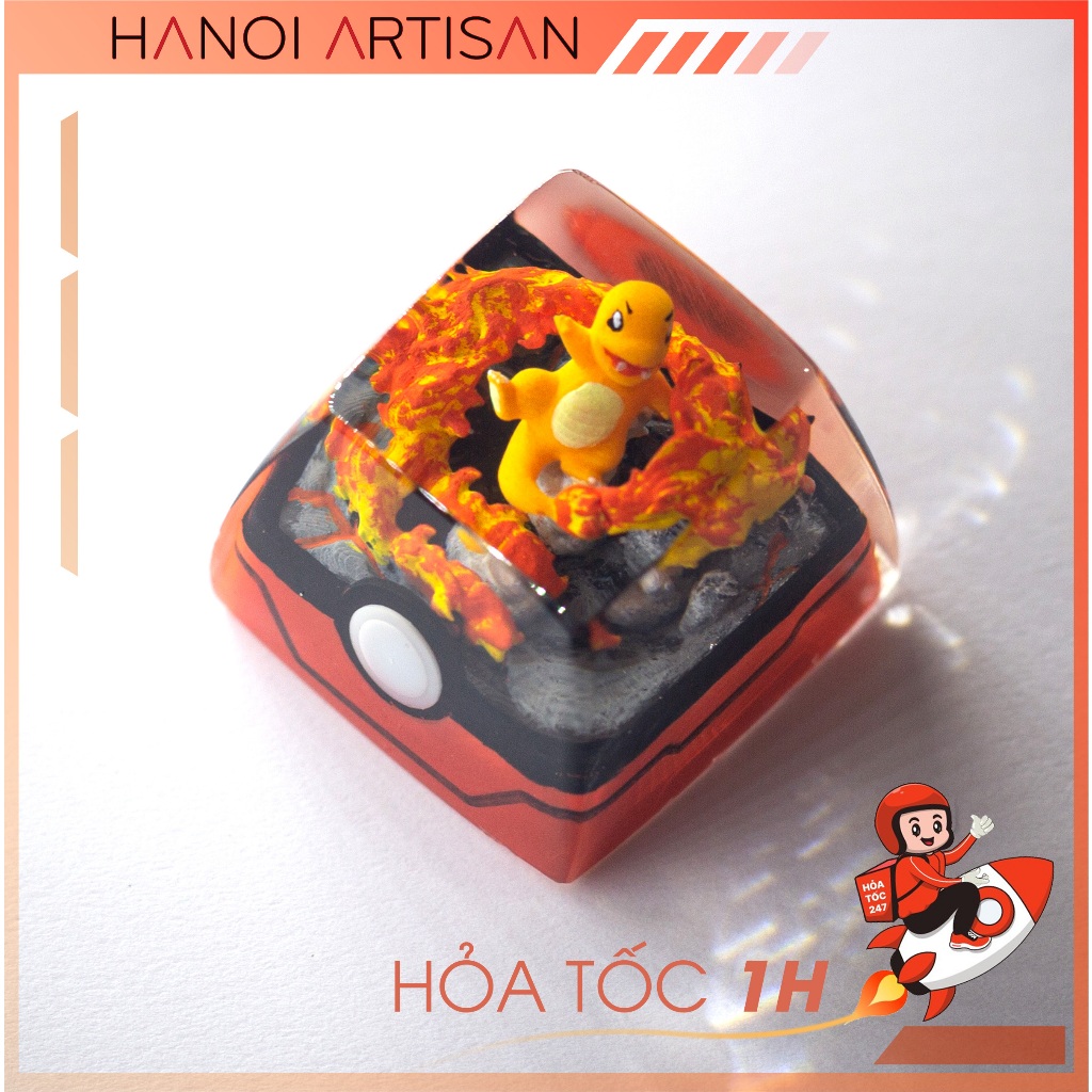 Odd KeyCap Mechanical Keyboard Button KeyCap Artisan Pokemon Charmander ...