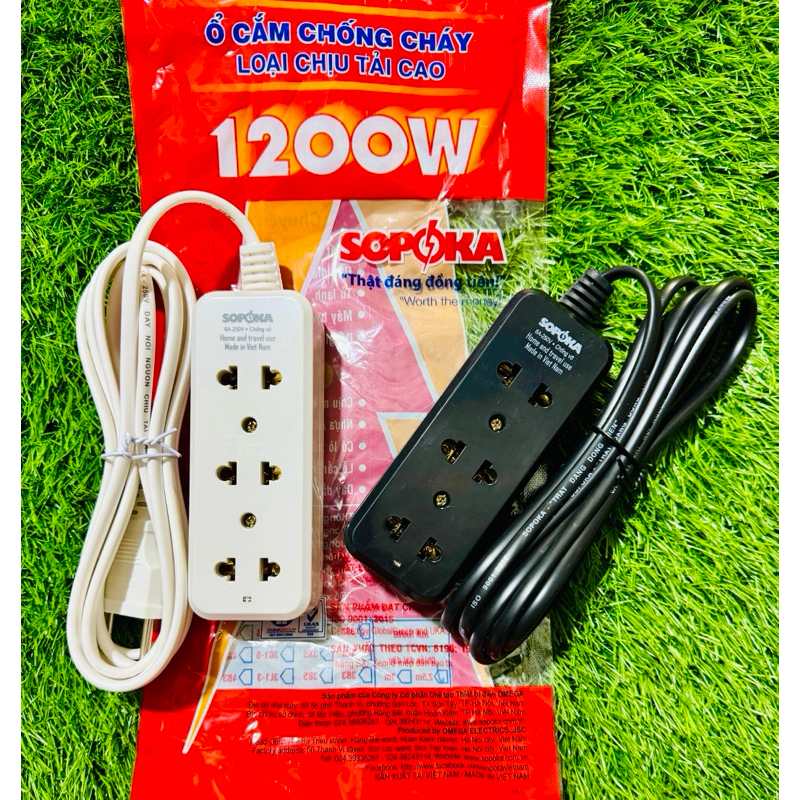 Sopoka load-bearing fireproof single-wire socket - 3 2m5 cord sockets ...