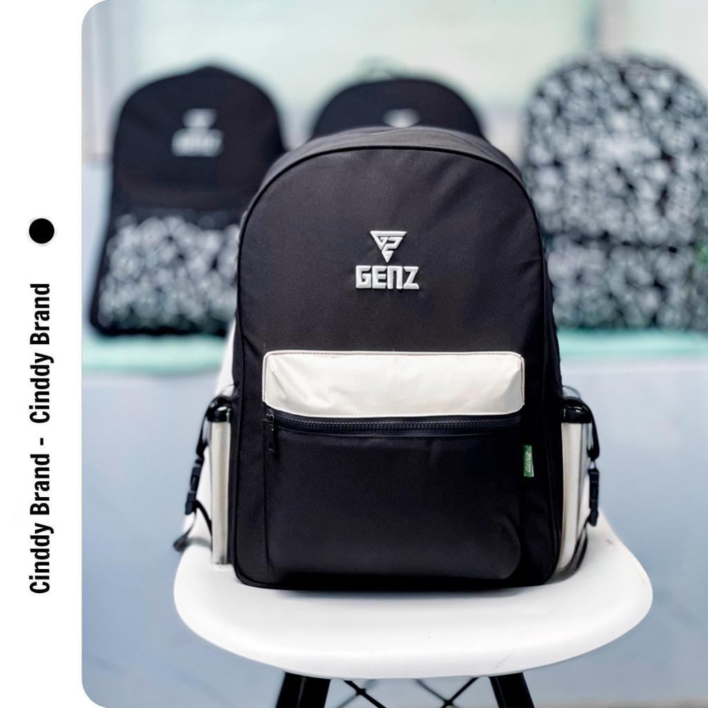 Genz x CINDDY BRAND bag unisex fashion backpack basic plain school with ...