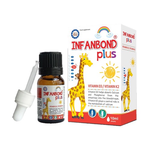 Infanbond Plus Drop Syrup Supplements D3-K2- DHA from seaweed ...