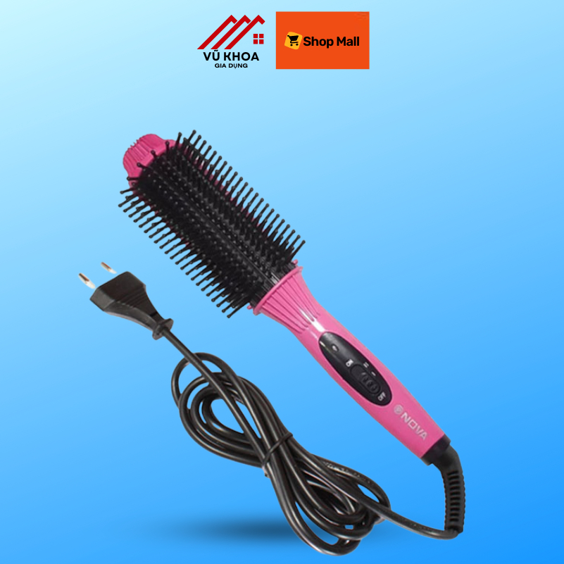 Nova Wireless Round Electric Hair Comb, Professional Rotating Curly ...