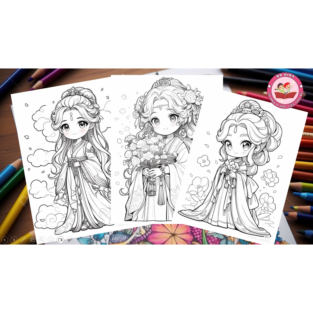 Set Of 20 Ancient Coloring Pictures, Super Beautiful anime Coloring ...