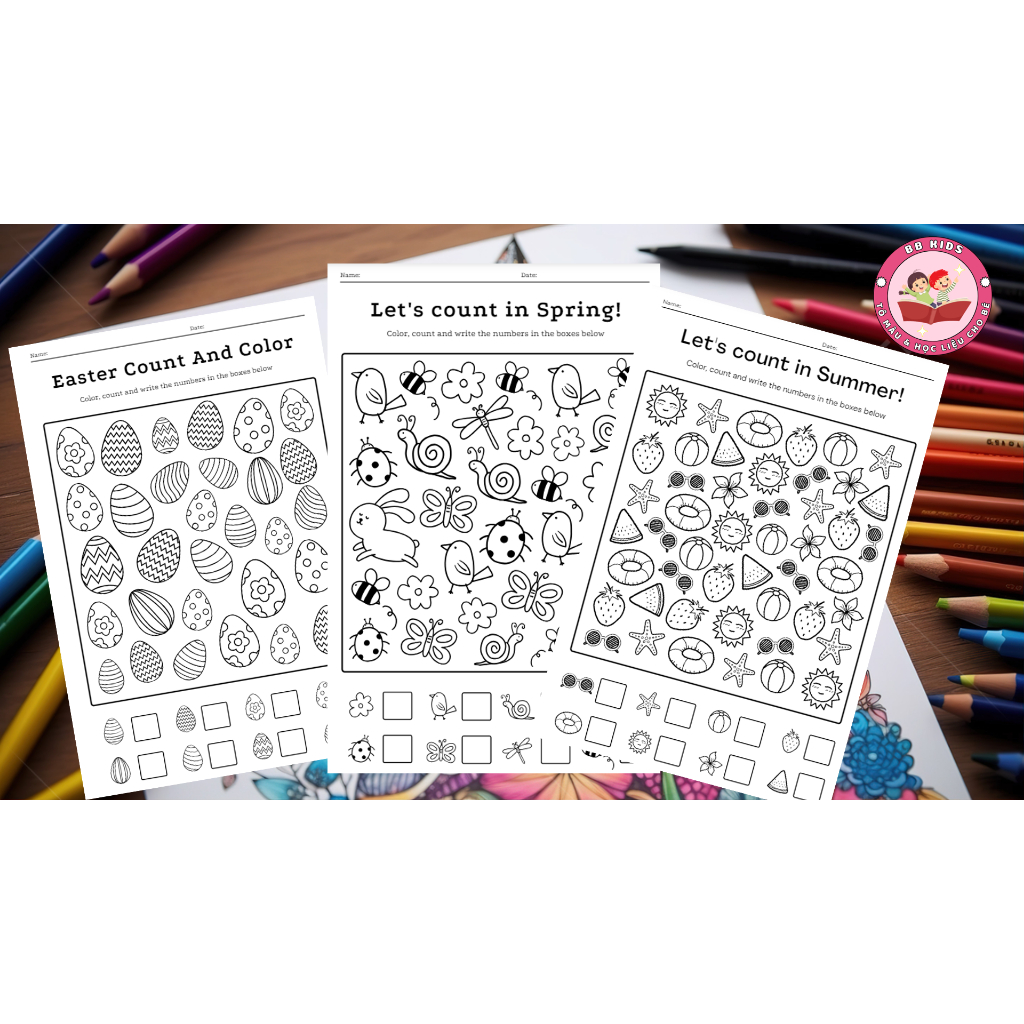 10 Coloring And Counting Pictures To Help Children Learn Math Quickly ...