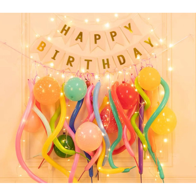 Set of 10 long balloons, colorful worm balloons, shaped balloons ...