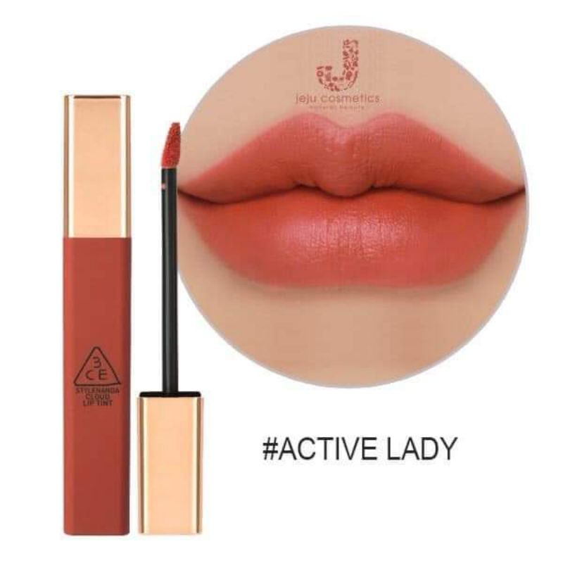 3ce CLOUD LIP TINT Cream Lipstick - Active lady Color | Shopee Philippines