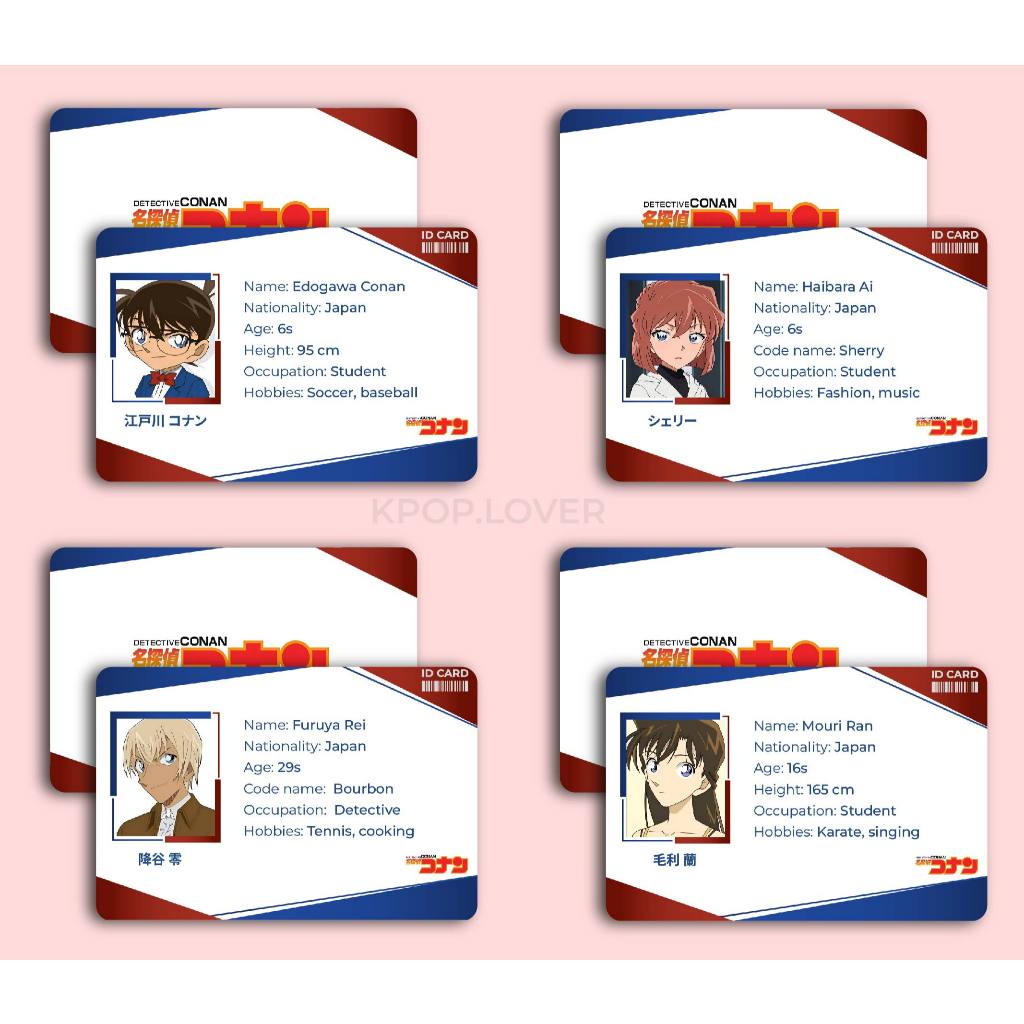 ID card Conan - famous detective (paper card) | Shopee Philippines