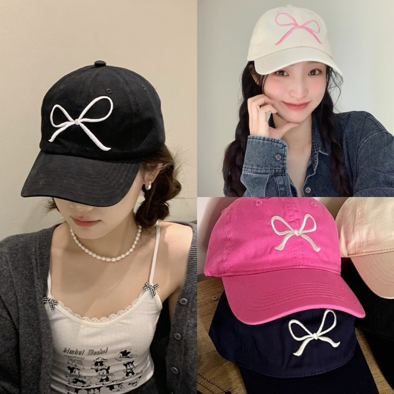 Soft Khaki Cap For Women (Women'S Fashion Bow Embroidery Cap) | Shopee ...