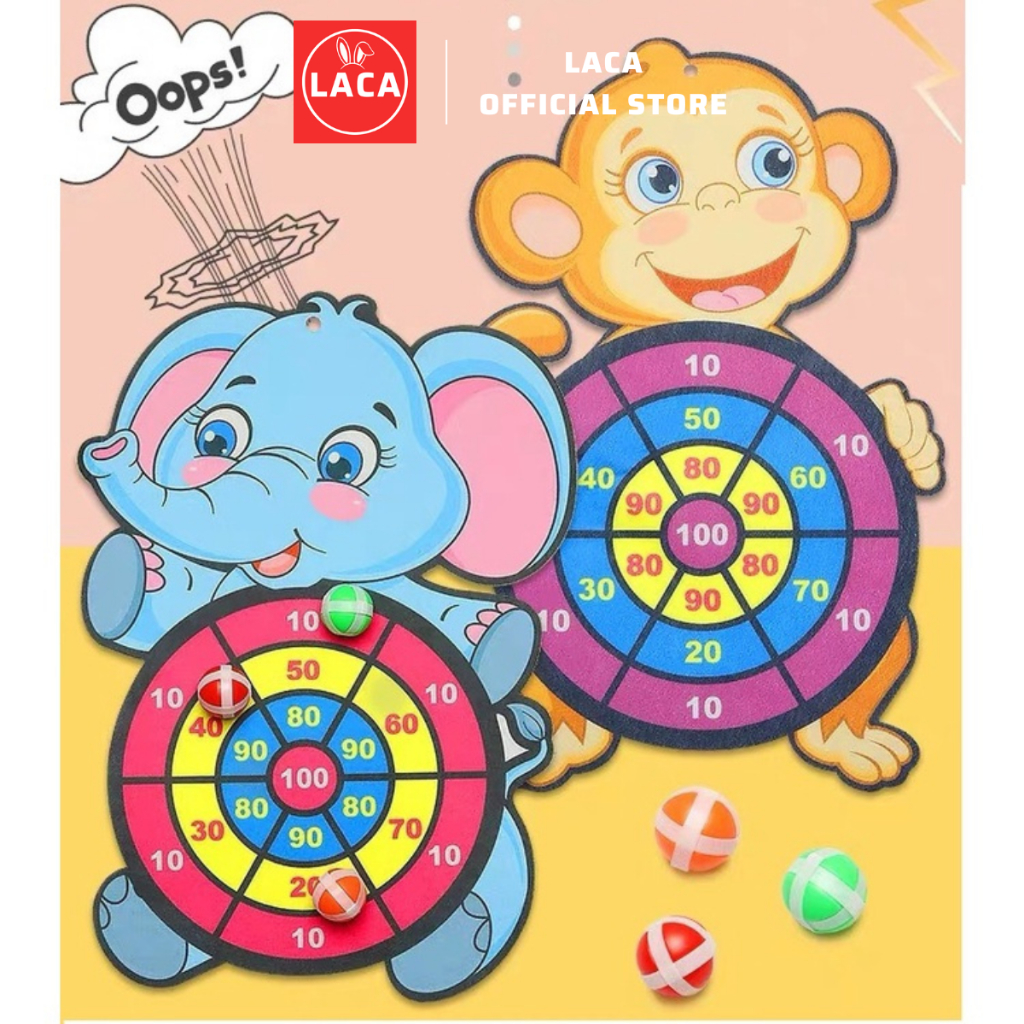 Sticky ball dart board toy comes with 3 fun balls to choose from for ...