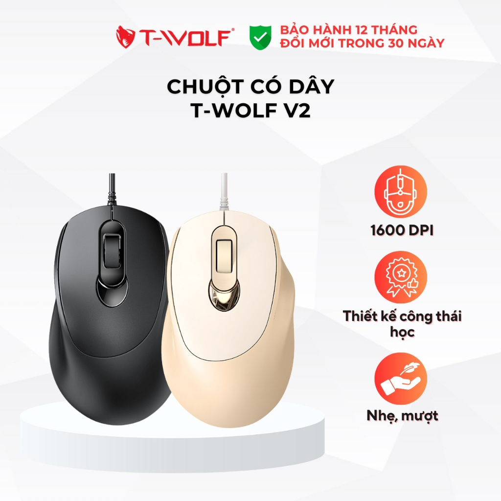 Office Mouse, T-Wolf V2 Computer Mouse, DPI 1600, | Shopee Philippines