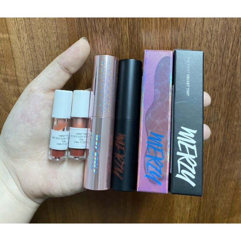 [Lipstick] Merzy v6 matte lipstick with pink shell, blue shell and ...