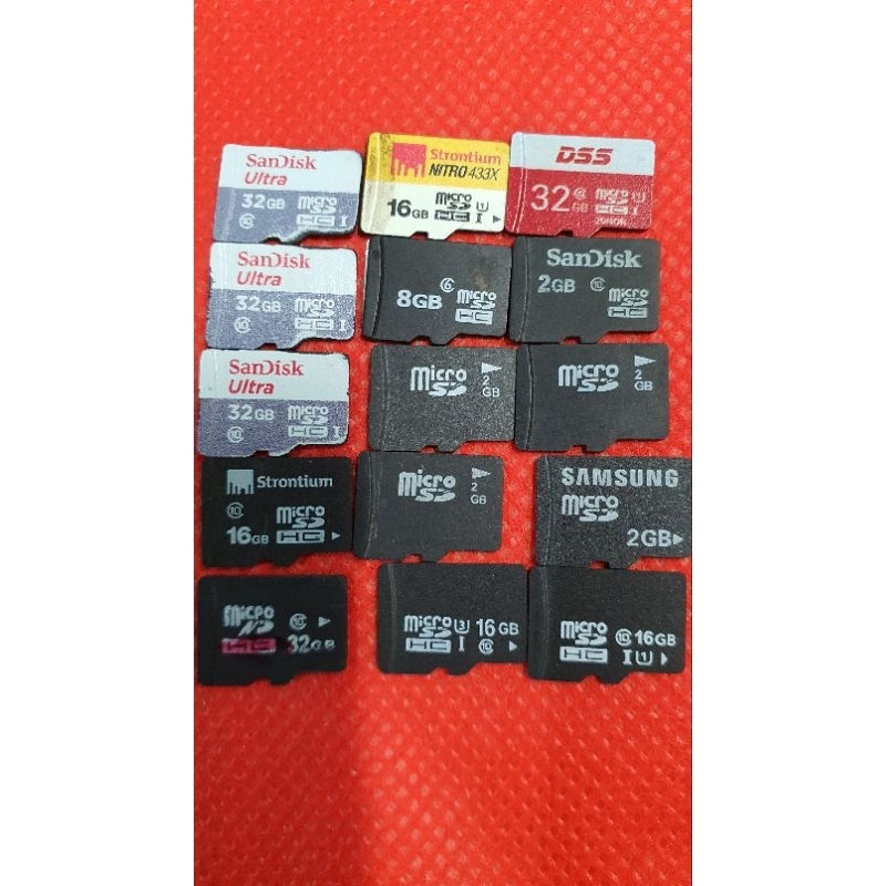 Old memory card 1gb,2gb,4gb,8gb,16gb,32gb (foamed clean and used ok ...
