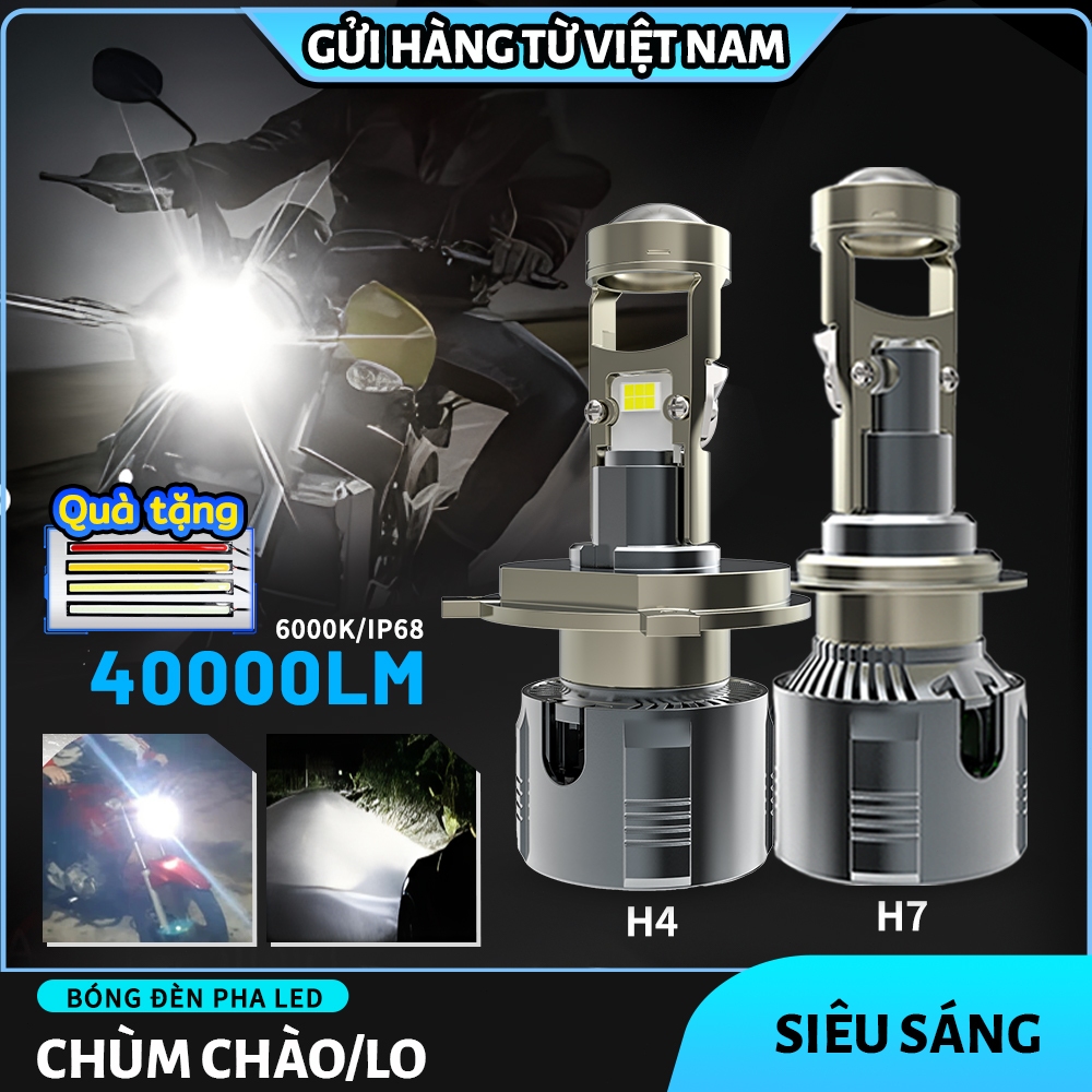 1 Super Bright Two-Color LED Bulb 200W Mini Car Headlight High/Low Beam ...