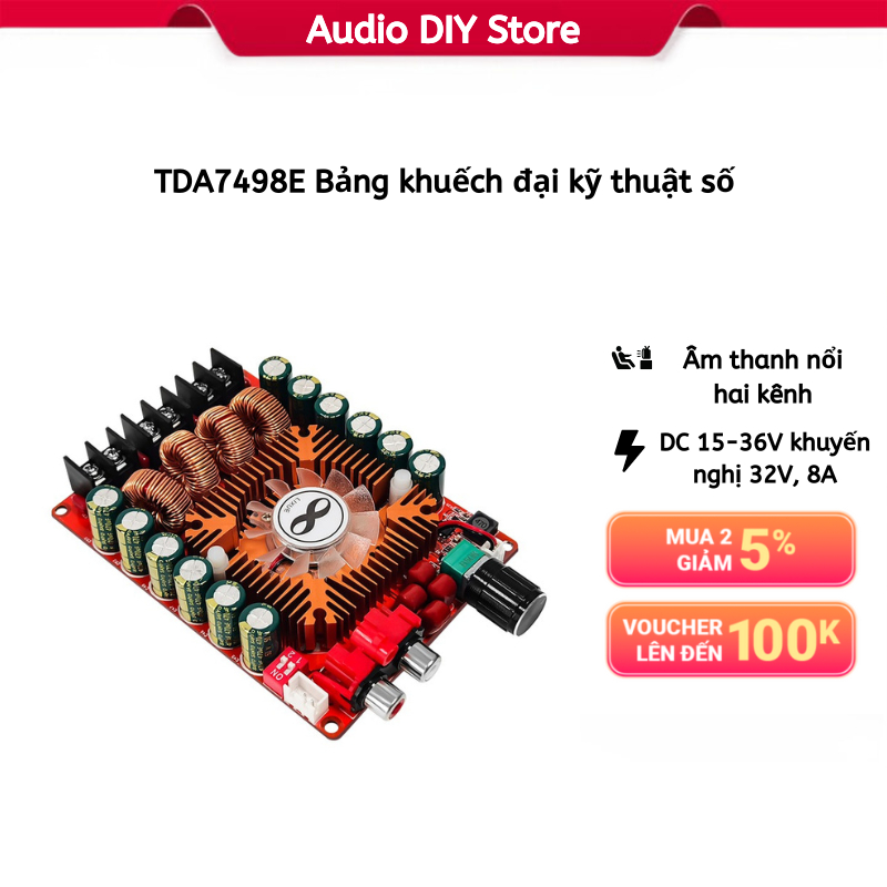 Tda7498e 2X160W TDA7498E 2X160W Dual Channel Digital Stereo Power Amplifier Board Support Taper ...