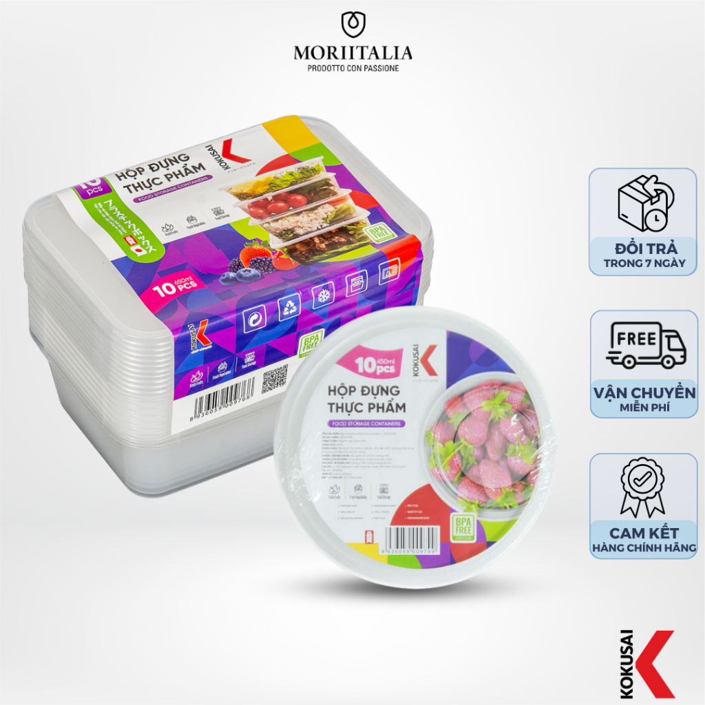 Kokusai Plastic Food Storage Box 650ml Lot of 10 - HDK009768-M - High ...